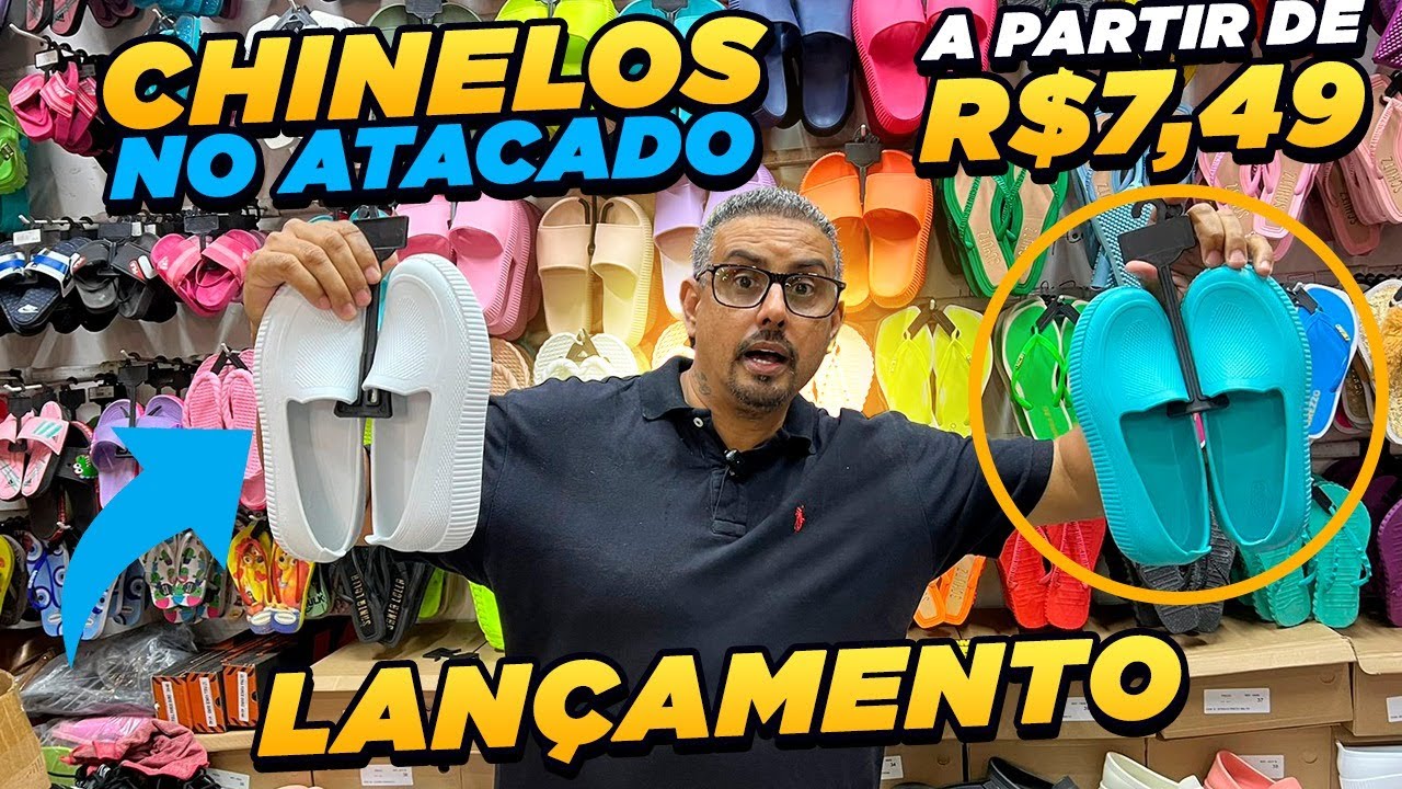 Chinelos no Atacado Lançamento Novo Modelo Nuvem Loja na Feira da ...