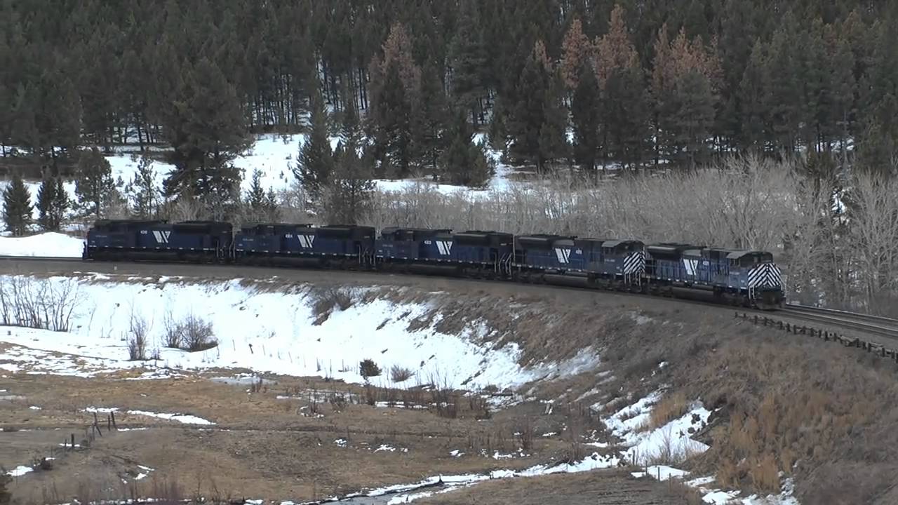 MRL helper set descends Mullan Pass - YouTube