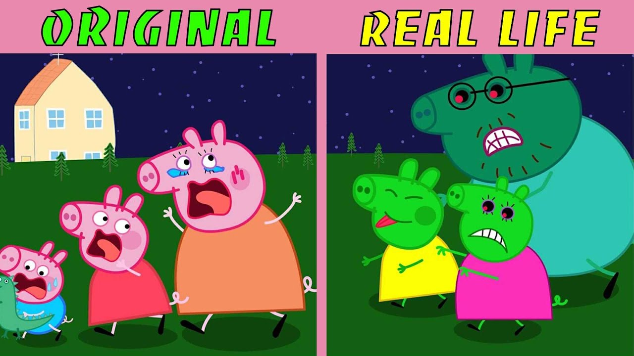 Oh No!! Peppa Pig Turns Into Zombie!! - Peppa Pig Original vs Real life ...