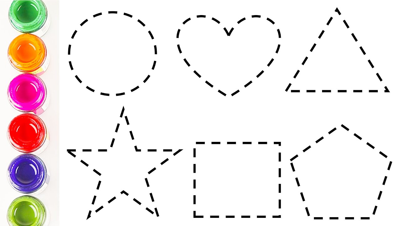 Learn Shapes, Colors, shapes for children, drawing for kids, drawing ...