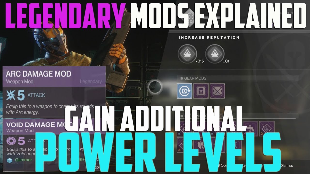 Destiny 2 - Explaining How Legendary Mods Work - YouTube