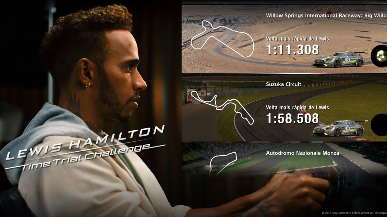 Desafio de Volta rápida do LEWIS HAMILTON - Willow Springs - 1:11,404 ...