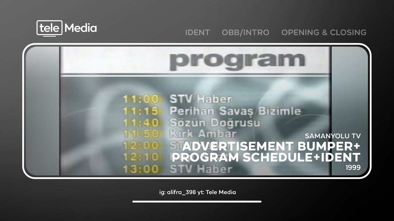 🇹🇷 | [Samanyolu TV] Advertisement Bumper + Program Schedule + Ident ...