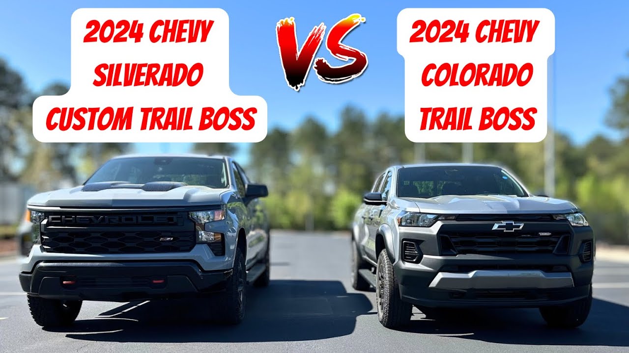2024 Chevy Silverado Custom Trail Boss VS 2024 Chevy Colorado Trail ...