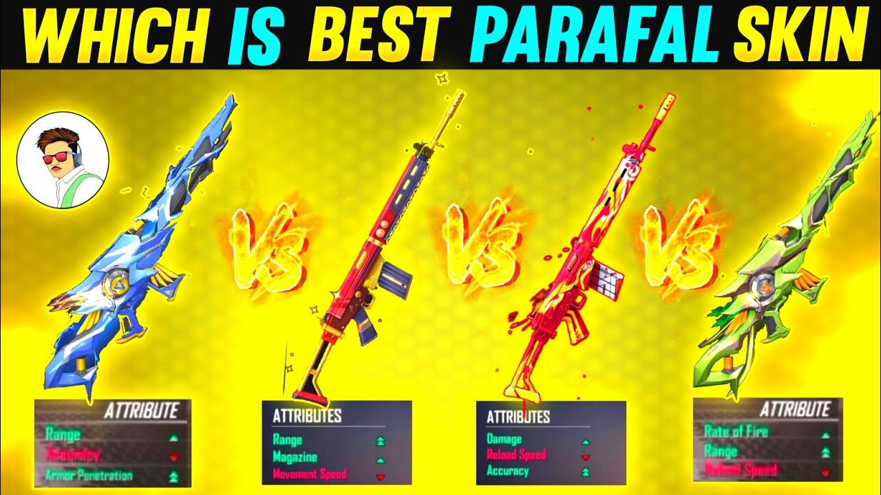 TOP 5 BEST PARAFAL SKIN IN FREE FIRE | BEST PARAFAL SKIN | INCUBATOR ...