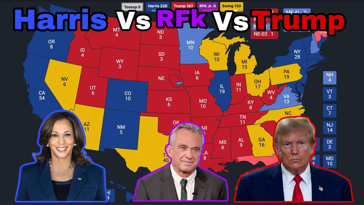 Harris Vs RFK Jr. Vs Trump | 2024 Election Prediction - YouTube