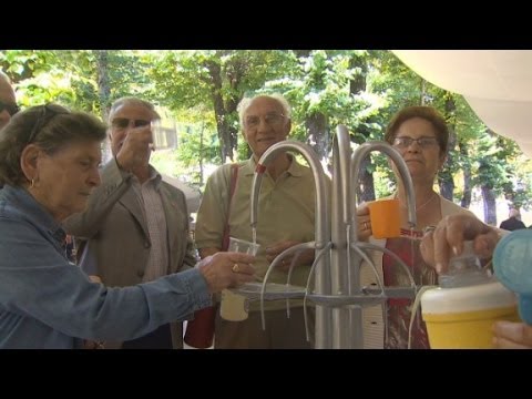Italian spring water claims to have healing powers - YouTube