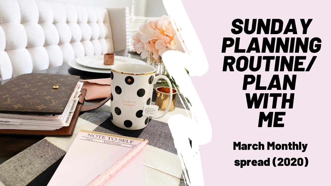 SUNDAY PLANNING ROUTINE : Plan with me - YouTube