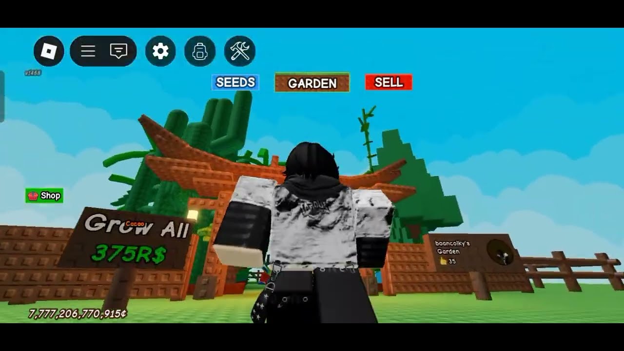 ROBLOX) bangun rumah di (grow a garden) - YouTube