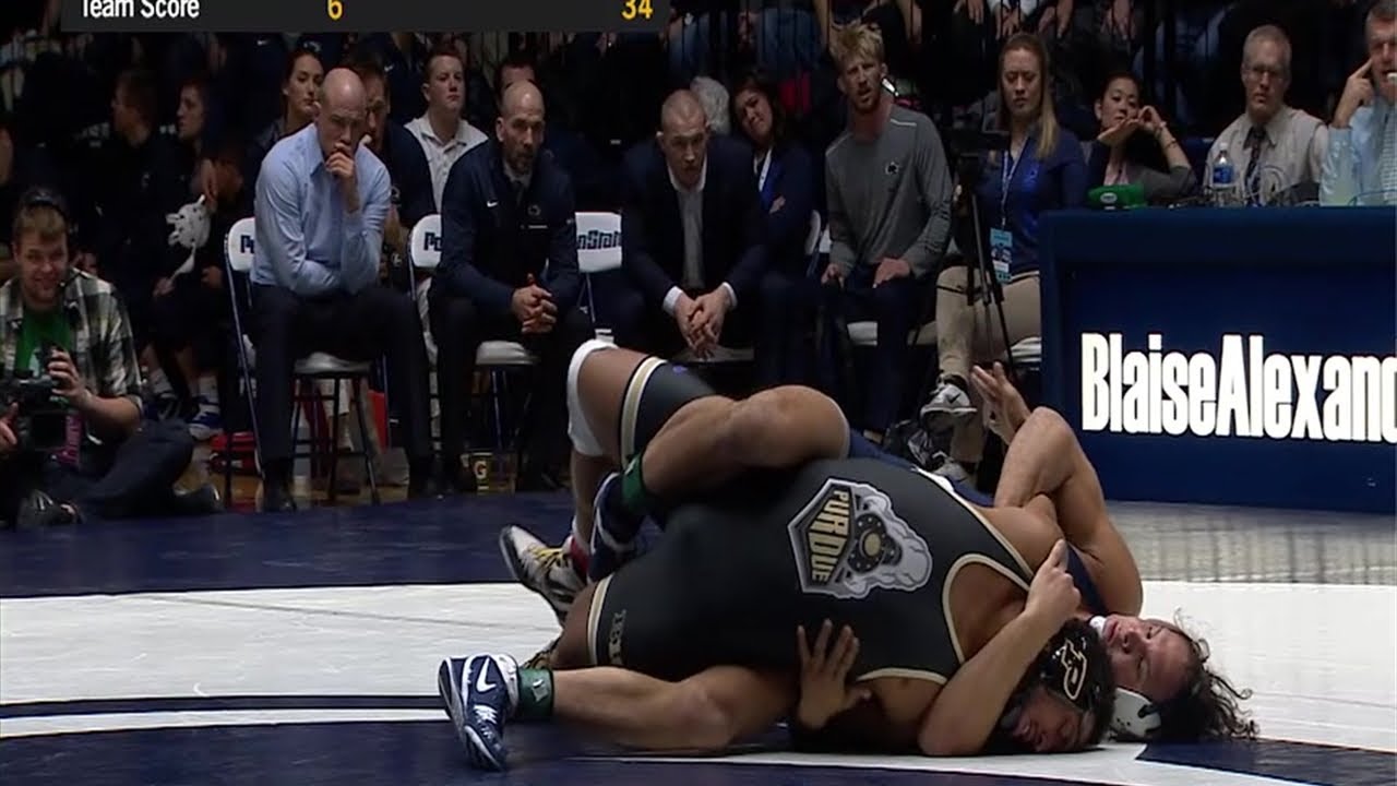 Big Ten Wrestling: 197 LBs - Purdue's Kobe Woods vs Penn State's Shakur ...