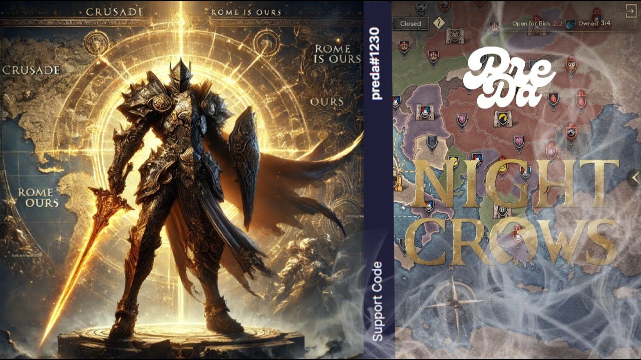 [ RU / EN ] ⚔️ Night Crows Crusade ⚔️ We take the ROME Popedom | 😊 ...