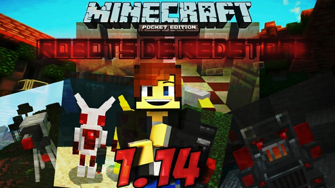 ROBOTS Y TRONO FLOTANTE DE REDSTONE EN MINECRAFT PE | ADDONS PARA ...