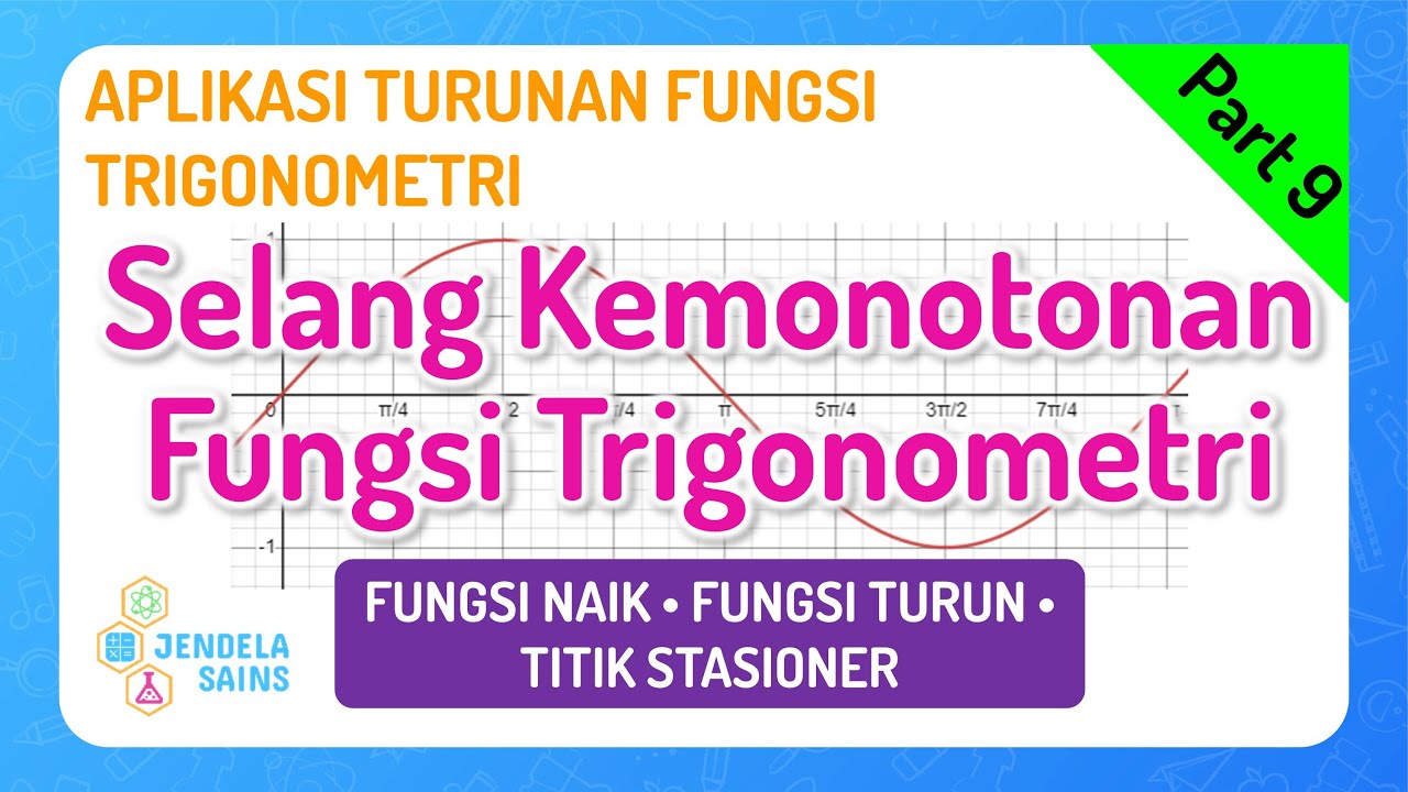 Turunan Fungsi Trigonometri • Part 9: Interval / Selang Kemonotonan ...