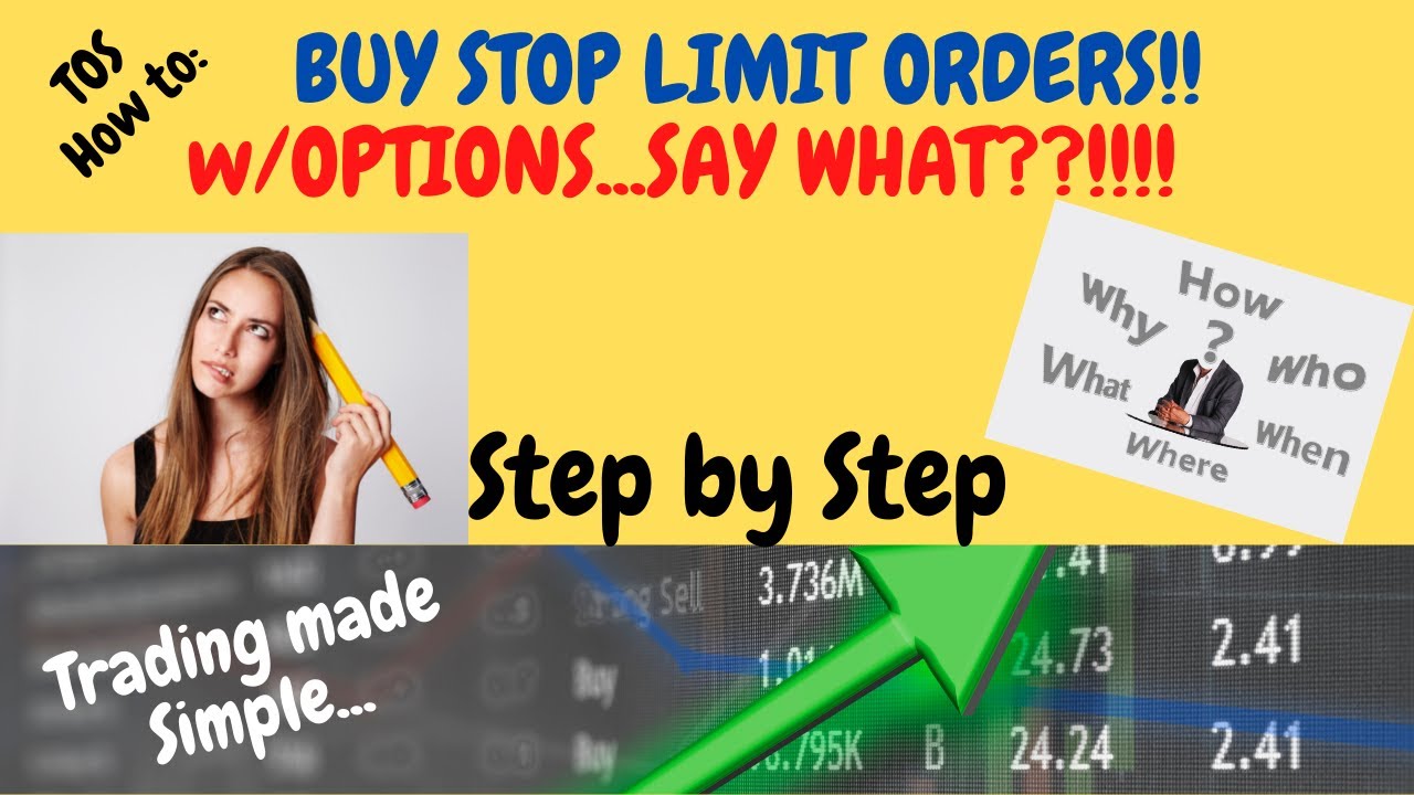 Buy Stop Limit Orders with Options based on Stock Price - YouTube