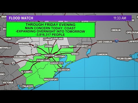 Tracking Invest 95L: Flood watch for several Houston-area counties ...
