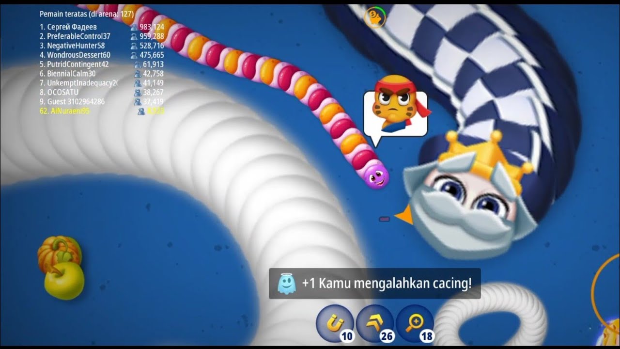 Jebak 13 Cacing Besar WormsZone Pakai Cacing Ice Creamy spesial Hari ...