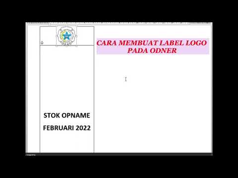 CARA MEMBUAT LABEL LOGO PADA ODNER - YouTube