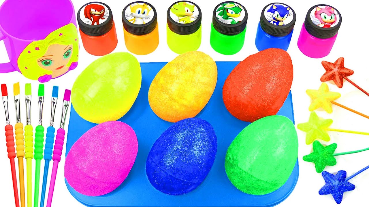 Satisfying Video | DIY How To Make Rainbow Giant Super EGGS From Mixing ...