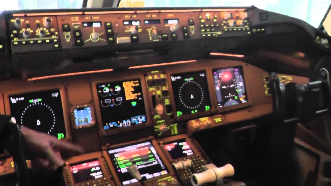 Lufthansa Cargo Boeing 777F - Cockpit - YouTube
