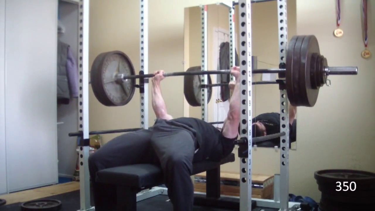 Technique check max - 350 Bench press @ ~162 - YouTube