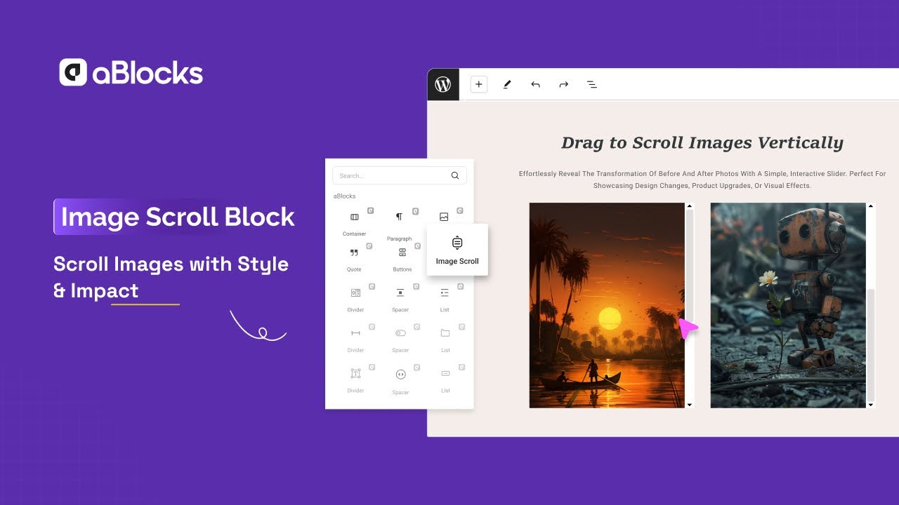 How to Add Image Scroll Block in WordPress Using aBlocks – Step-by-Step ...