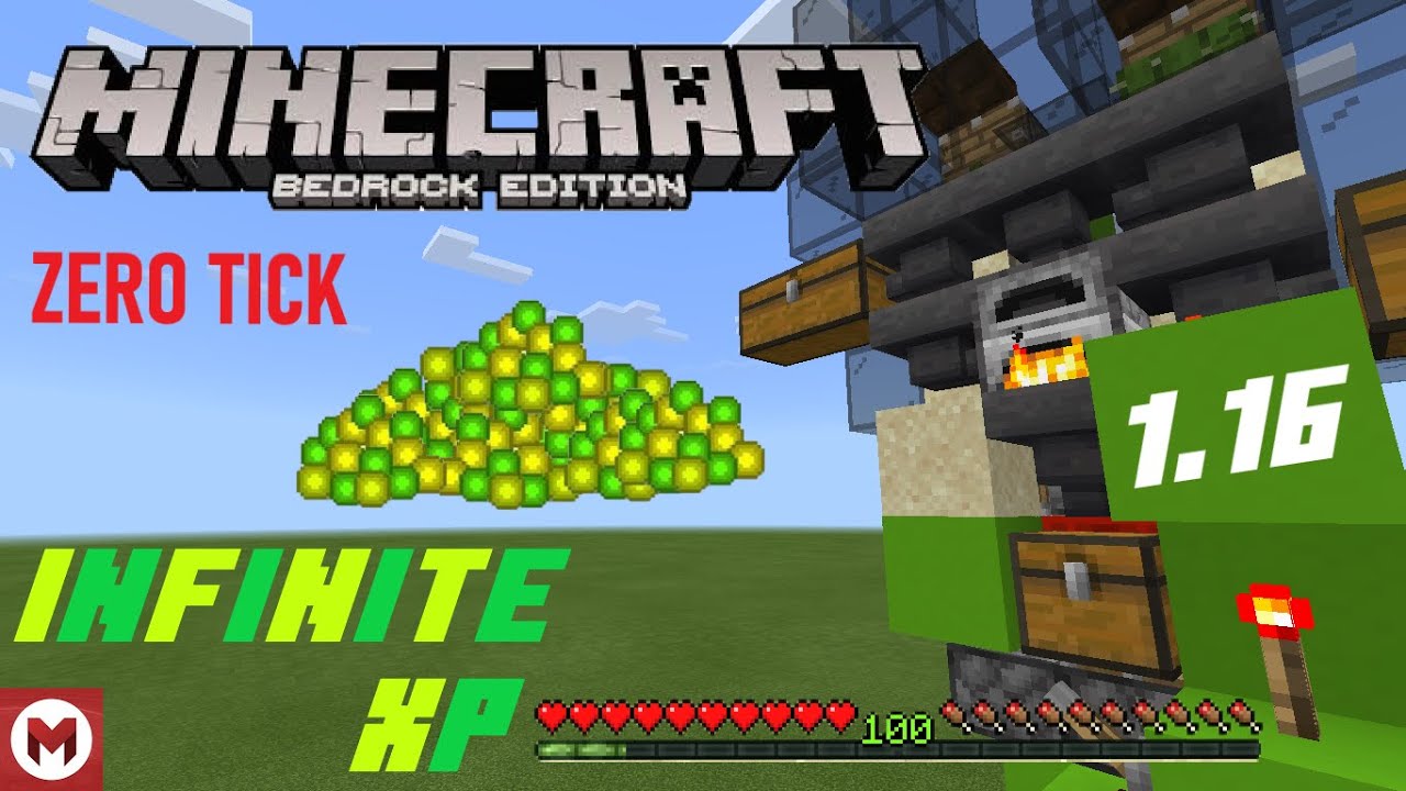 SUPER FAST AUTOMATIC ZERO TICK XP FARM MINECRAFT BEDROCK [NETHER UPDATE ...