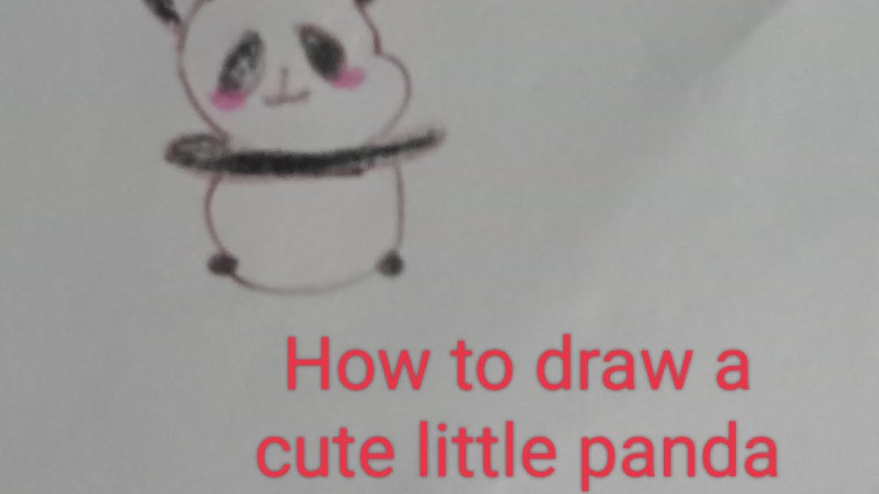 How to draw a cute little panda 🐼 - YouTube