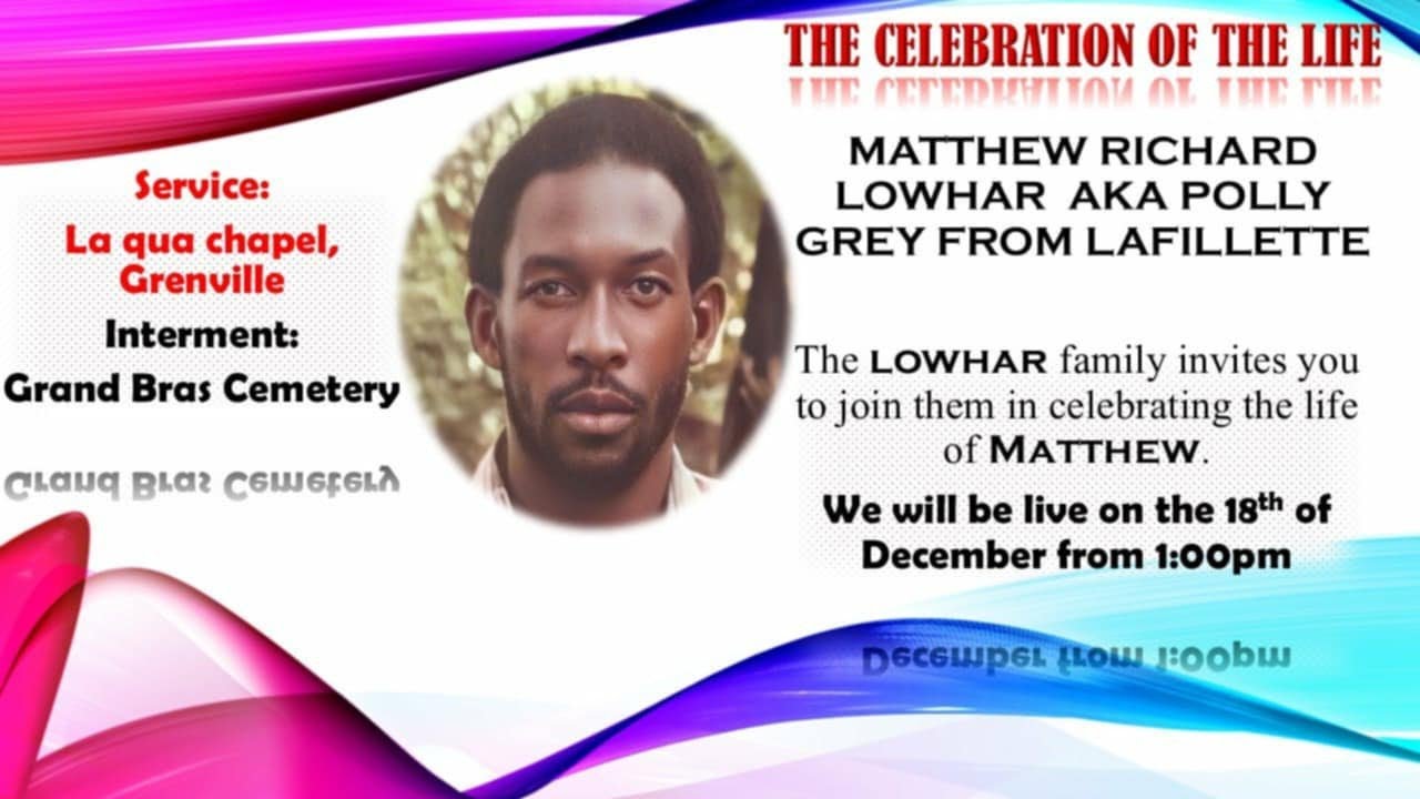 Funeral and burial service of Matthew Richard lowhar aka polly Grey ...
