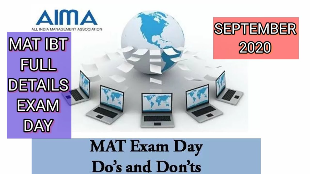 Full details(Exam day) MAT 2020 Remote Proctored Internet Based Test ...
