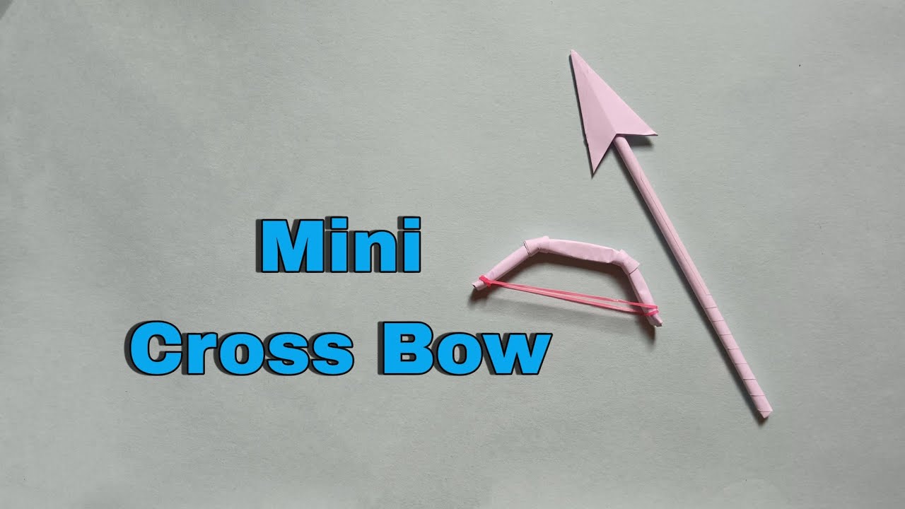 PAPER MINI CROSSBOW EASY!!! - YouTube