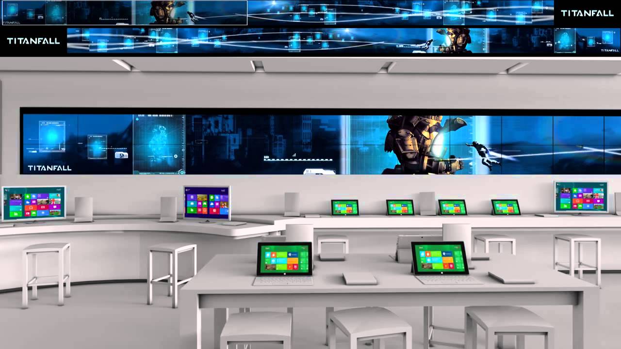 Titanfall Video Wall Experience at the Microsoft Stores HD - YouTube