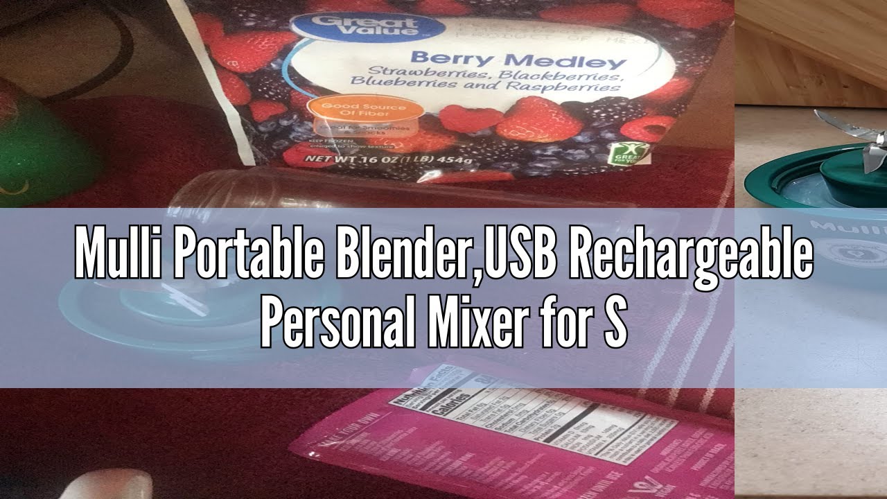 Mulli Portable Blender,USB Rechargeable Personal Mixer for Smoothie and ...