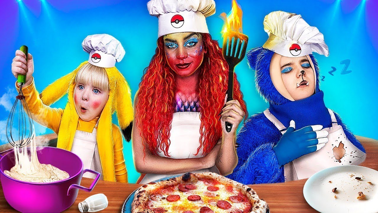 Pokémon Food Challenge! Pokémon Battle! Pokémon in Het Echte Leven ...