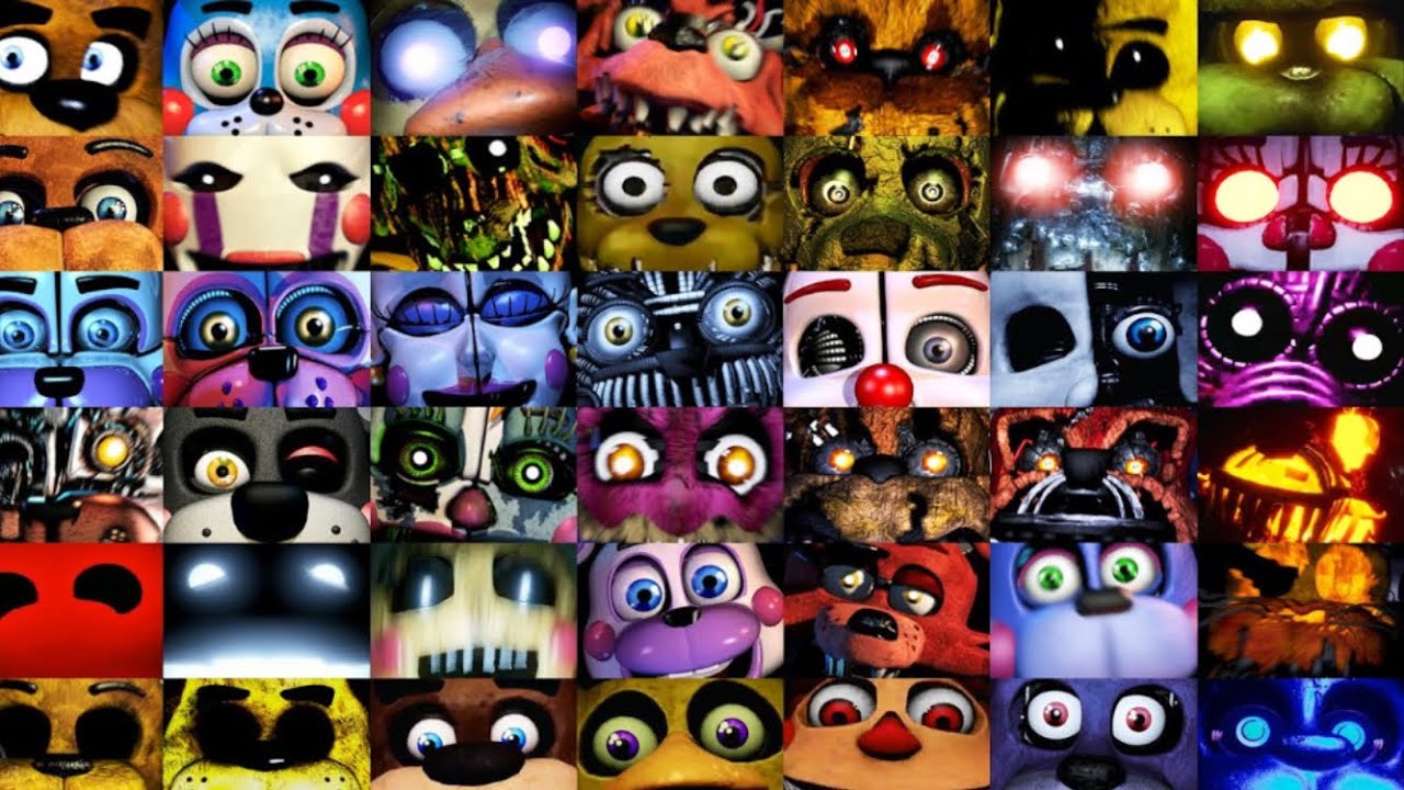 All FNAF Jump Scares 1-7 - YouTube