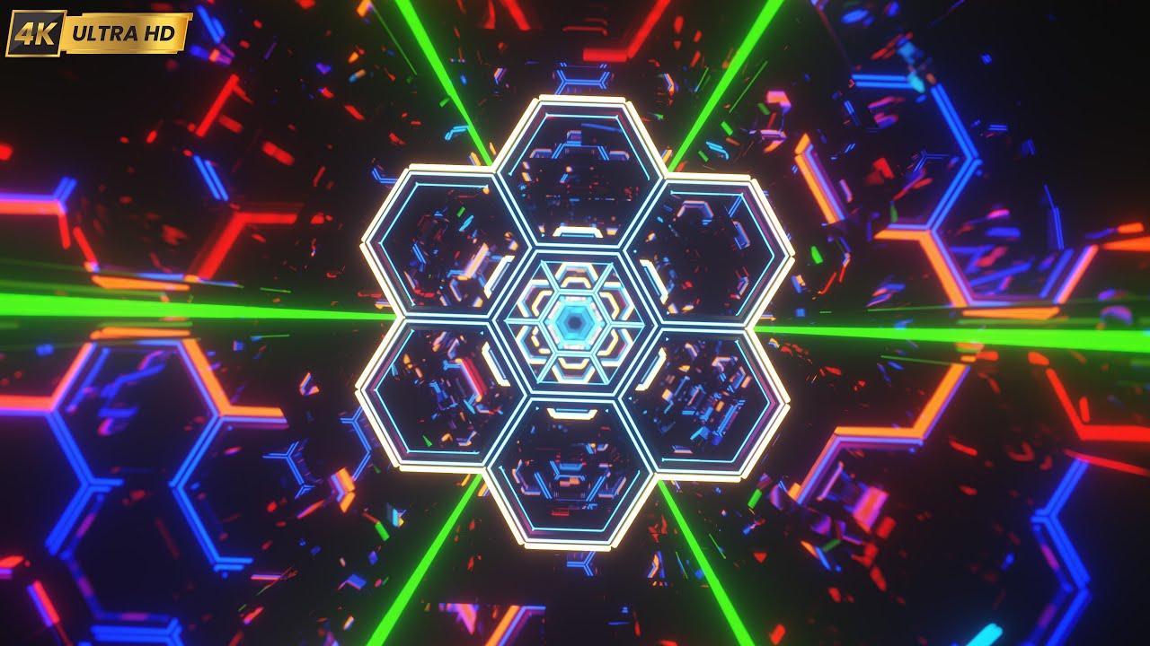 [4K] 2 Hour Loop Of colorful meon background video - Amazing VJ Loop ...