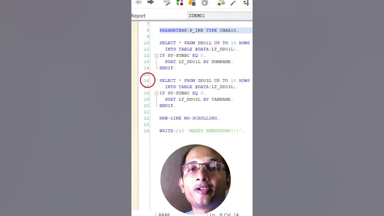 ABAP Debugging TIPS! Debug Script #shorts #abap #sap - YouTube