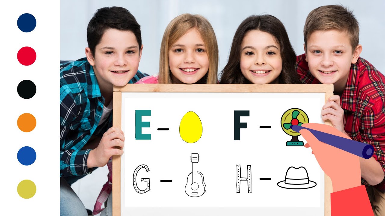 EFGH Words for Kids, Learn English Alphabet by Tracing, learn efgh ...