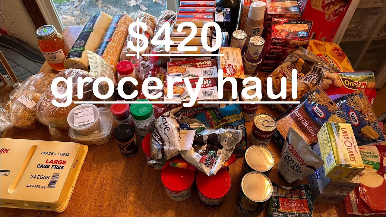 Grocery Haul $420 two different stores - YouTube