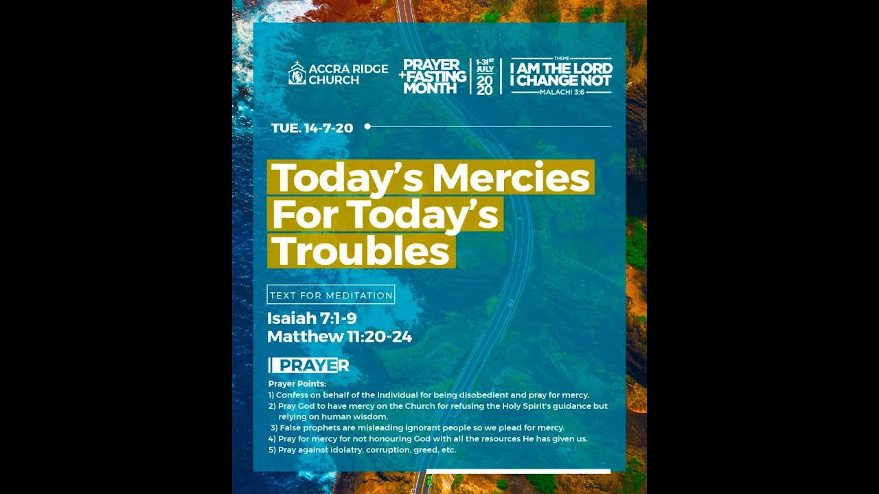 Midday Service Prayer and Fasting. Today’s Mercies For Today’s Troubles ...