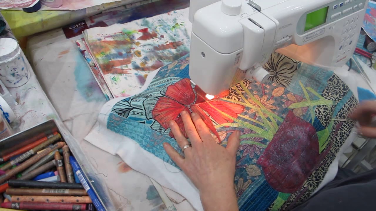 Adding black thread outlines - and hoping it works - YouTube