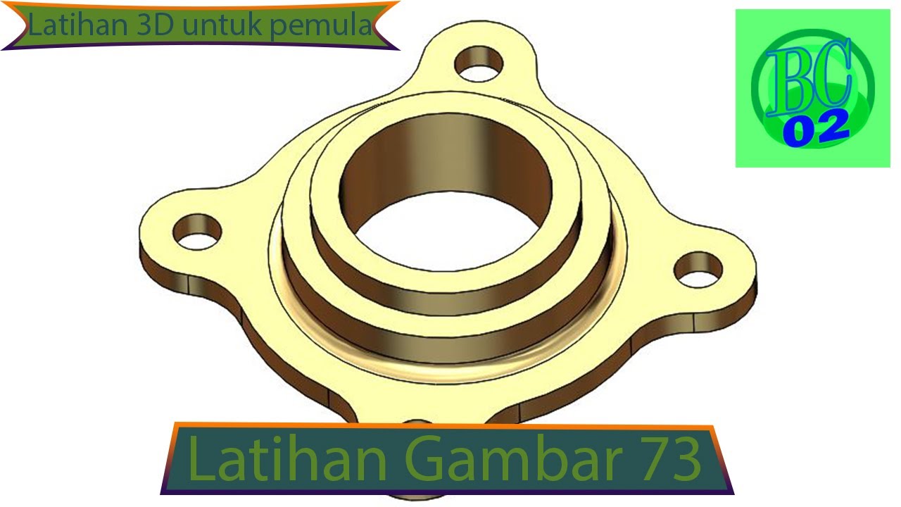 3D Tutorial Dasar Solidworks : Latihan Gambar 73 - YouTube
