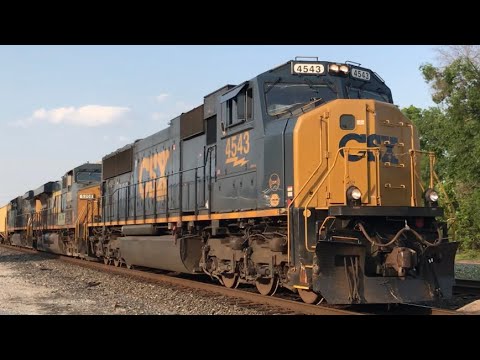 CSX 4543 Leads M503 through Terre Haute, IN - YouTube