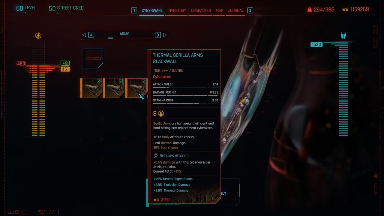 Cyberpunk 2077: Gorilla Arms with Blackwall Hack Mod - YouTube