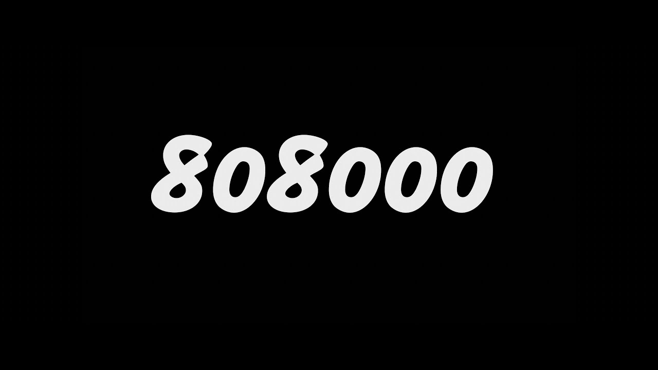 Numbers 0 to 808000 - YouTube