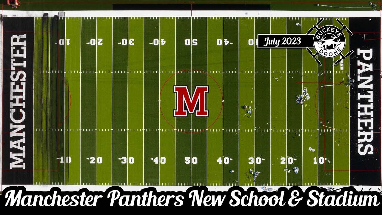 Manchester Panthers New Stadium, Turf & New High School | Drone update ...