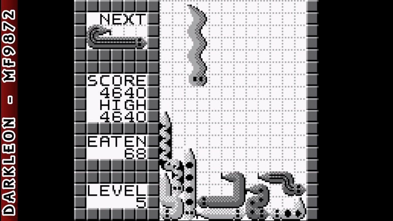 Game Boy - Super Snakey © 1994 Spectrum Holobyte - Gameplay - YouTube