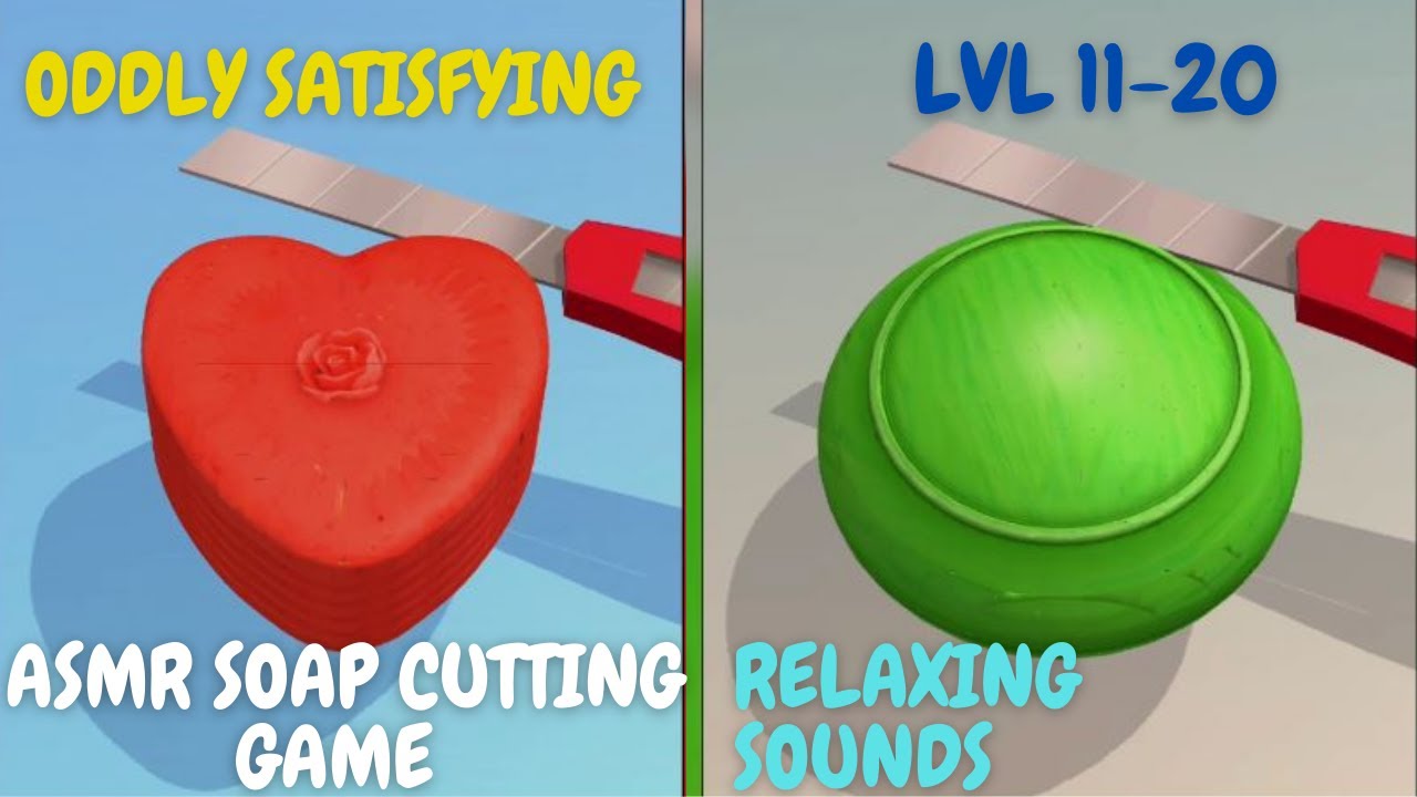 Soap Cutting Game Level 11-20 | Very Satisfying and Relaxing ASMR Soap ...