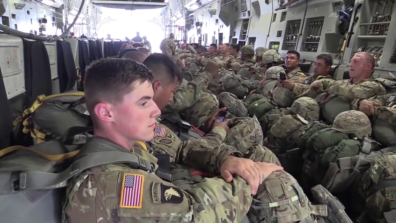 Paratroopers Static Line Jump soldiers - YouTube