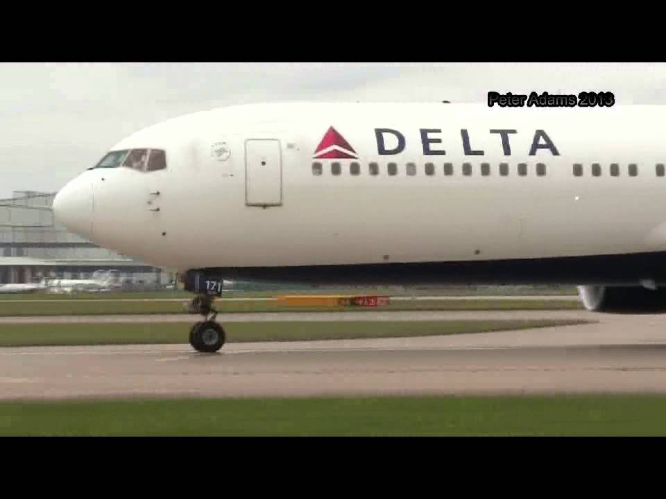 DELTA 763 DEPARTING EGCC MANCHESTER - YouTube