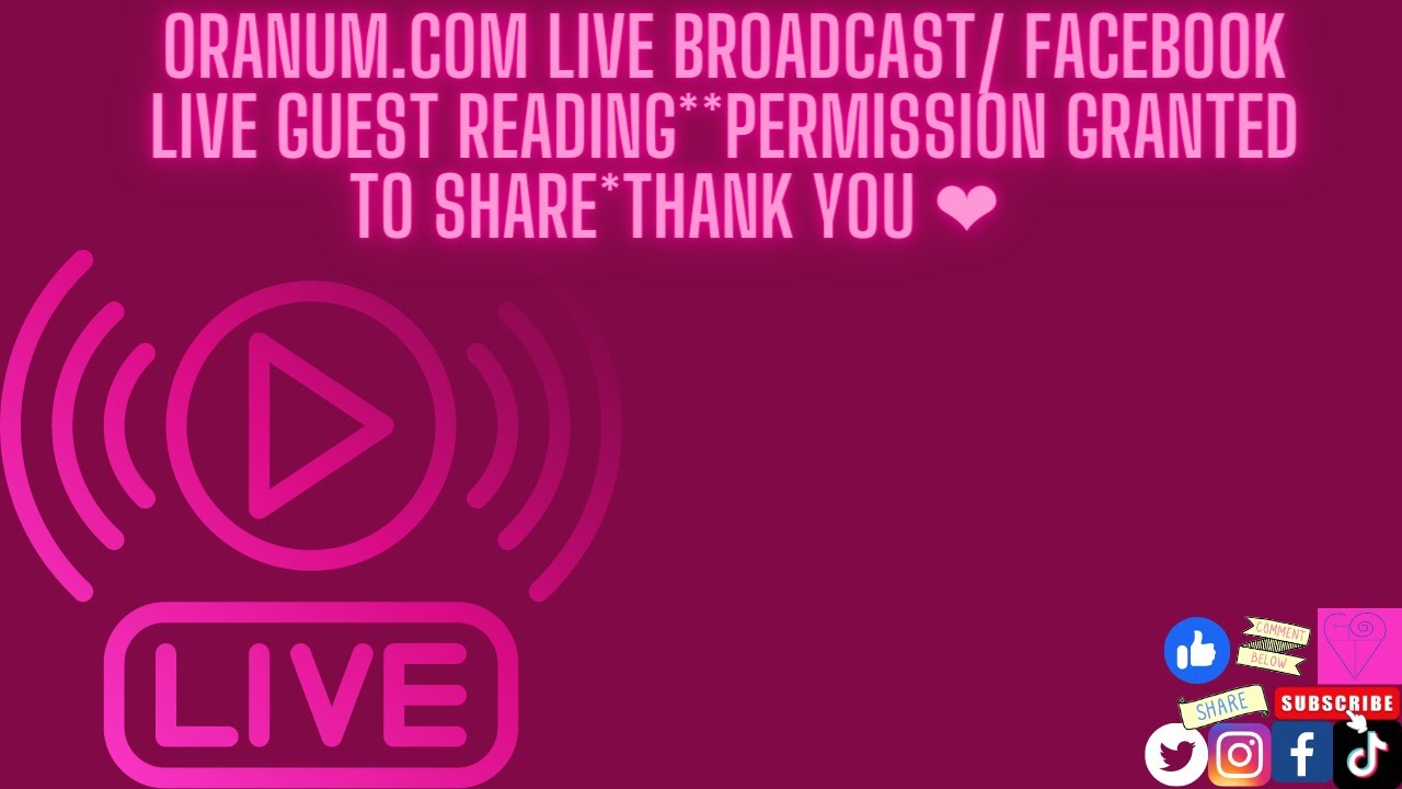 Oranum.com Live Broadcast/ Facebook Live Guest Reading**Permission Granted to share*Thank You ️🧿 ...